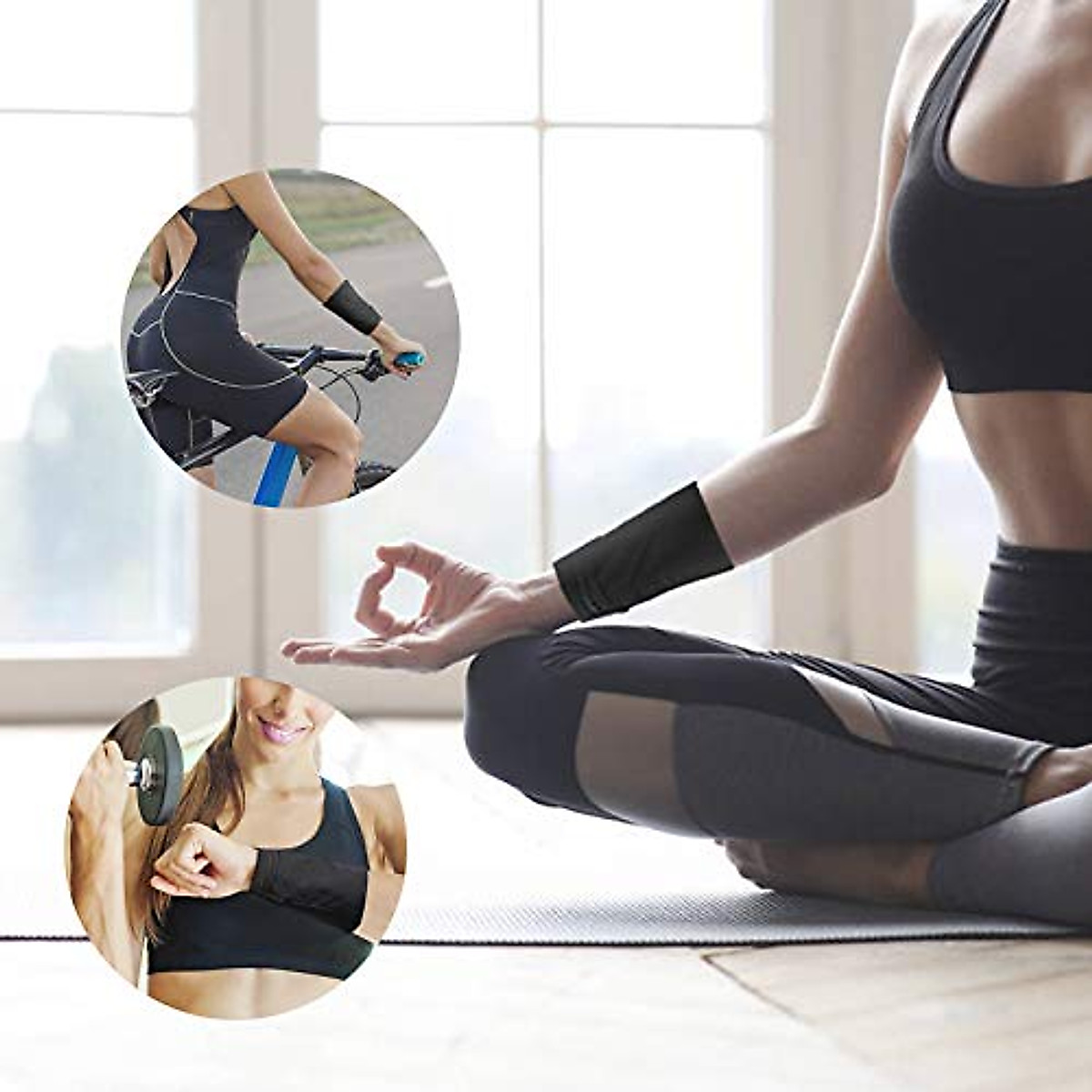 Easyports 2 Pocket Wrist Wallet Wrist Cell Phone Holder, Ankle Wallet, Sweat Bands, Armband, Hidden Pouch, Wristlet Wallet for Travel, Outdoor Sports Running.