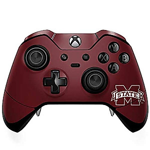 Skinit Decal Gaming Skin Compatible with Xbox One Elite Controller - Officially Licensed College Mississippi State Logo Design