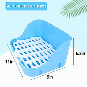 Rabbit Litter Box, Rat Litter Tray Ferret Potty Training Corner Litter Pan Cage Cleaner for Chinchillas Guinea Pigs