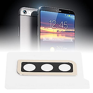 Mobile Phone Camera Lens Protector,High Transparency Rear Camera Cover Metal Phone Camera Covering Film for Samsung S21/S21 Plus,1:1 Original(Black Gold)