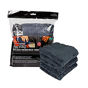 Happy Ending Ultra Plush Edgeless Microfiber Towel, Black