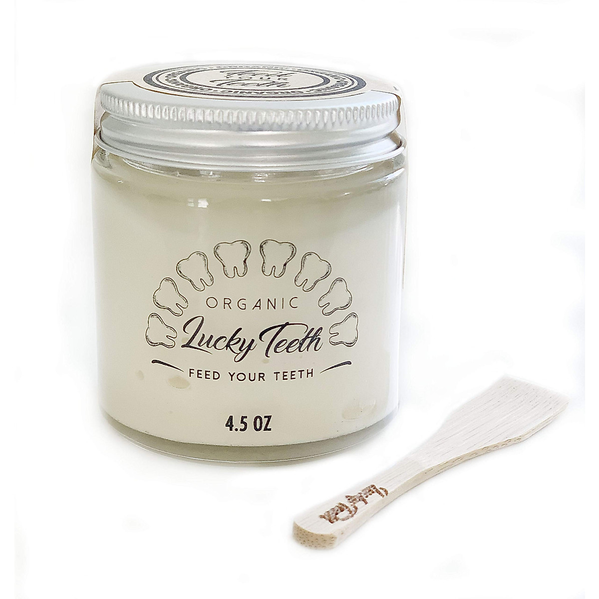 Lucky Teeth Organic Toothpaste-All Natural, Remineralizes and Fortifies Teeth and Gums. (4.5 oz 1 Pack)