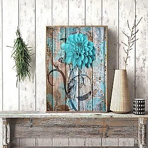 Rustic Flower Diamond Painting Kits for Adults - Farmhouse 5D Diamond Art Kits for Adults Beginner, DIY Full Drill Diamond Dots Paintings with Diamonds Gem Art and Crafts for Adults Home Wall Decor