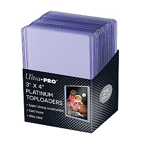 Ultra PRO Ultra Clear Platinum Toploader 25ct: Perfect for Pokemon Cards, Magic The Gathering, and Your Pokemon Card Binder - Keep Baseball, Basketball, and Football Cards Safe & Happy!