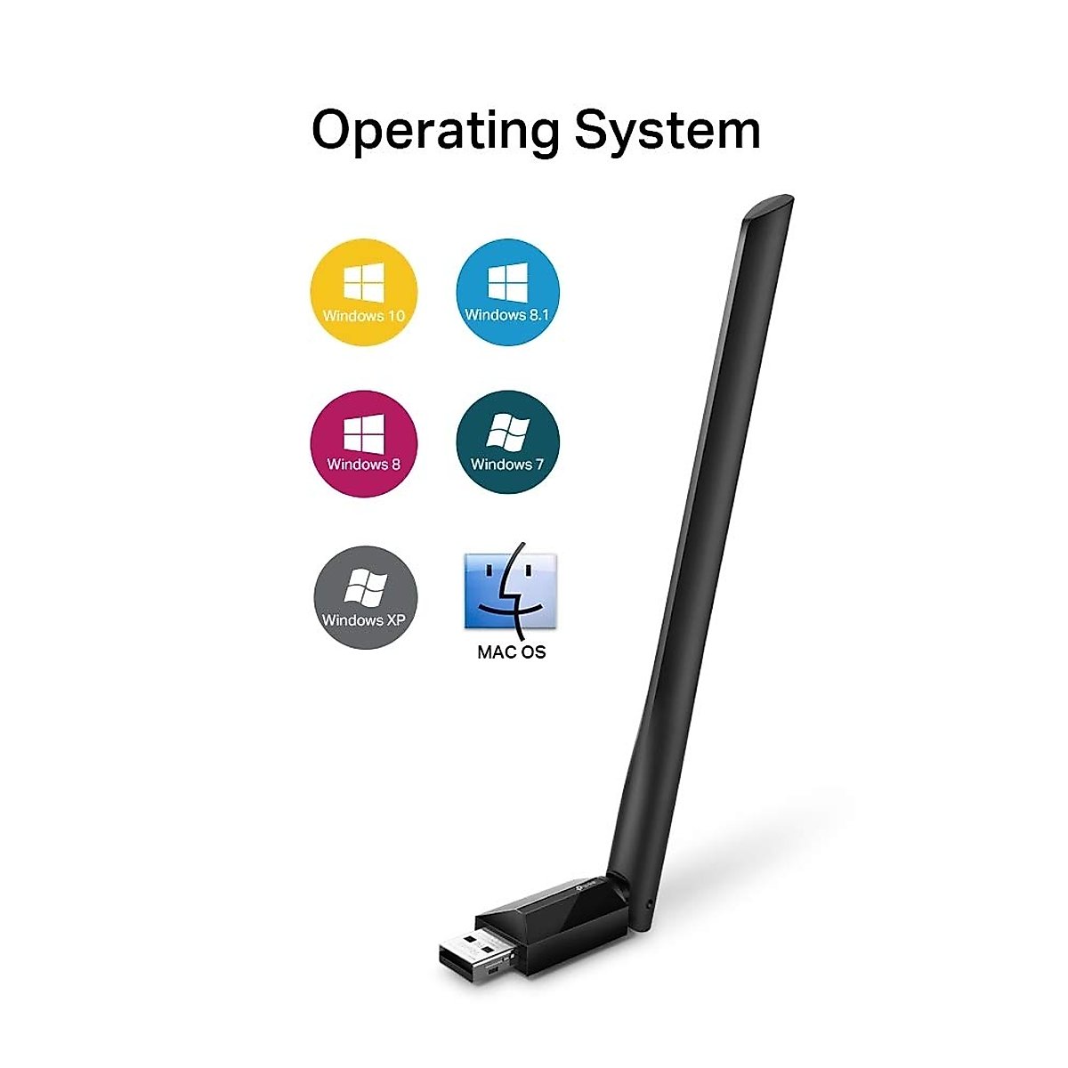 TP-Link Archer T2U Plus AC600 High Gain Dualband USB WLAN Adapter with 5dBi Antenna (up to 433 Mbit/s to 5GHz and 200 Mbit/s to 2.4GHz, Compatible with Windows 10/8.1/8/7 / XP and Mac OS X)