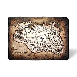 The Elder Scrolls Province of Skyrim Map Plush Throw Blanket |Soft Fleece Blanket, Cozy Sherpa Cover For Sofa And Bed| 45 x 60 Inches