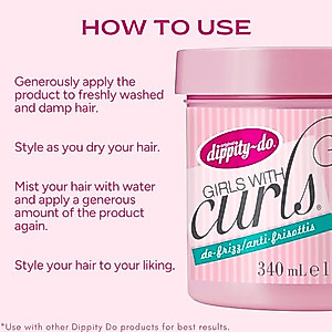 Dippity Do Girls with Curls Light Hold Gelee - Shape, Smoothe & Separate Your Curls - Formulated with Aloe, Vitamin E & Wheat Protein for Frizz-Free & Never Crunchy Curls - 340 mL/11.5 fl oz