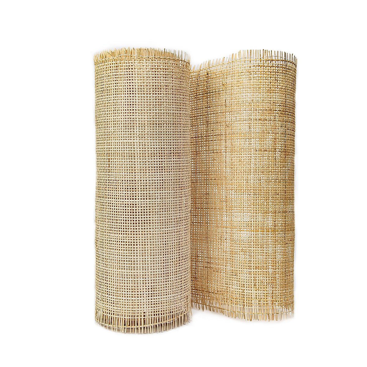 MINHKUST 16" Width Natural Square Rattan Cane Webbing Roll 8 Feet Length for Caning Projects | Pre-Woven Radio Mesh Cane Webbing Sheet for Furniture, Chair, Table, Ceiling (8 FEET)