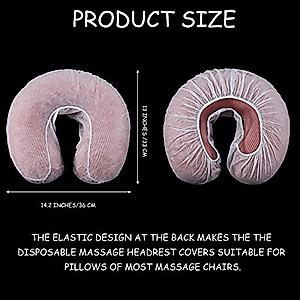 100 Pieces Disposable Headrest Covers Disposable Massage Covers Massage Headrest Covers Non-Sticking Cradle Cover Non-woven U-shaped Cradle Cover for Massage Tables, 14.2 x 13 Inch, White