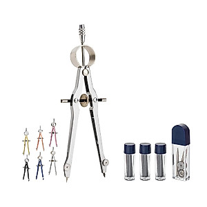 Mr. Pen- Professional Compass for Geometry, Extra Lead, Metal Compass, Compass, Compass Drawing Tool, Drawing Compass, Drafting Compass, Compass for Students, Compass for Woodworking, Compass Geometry
