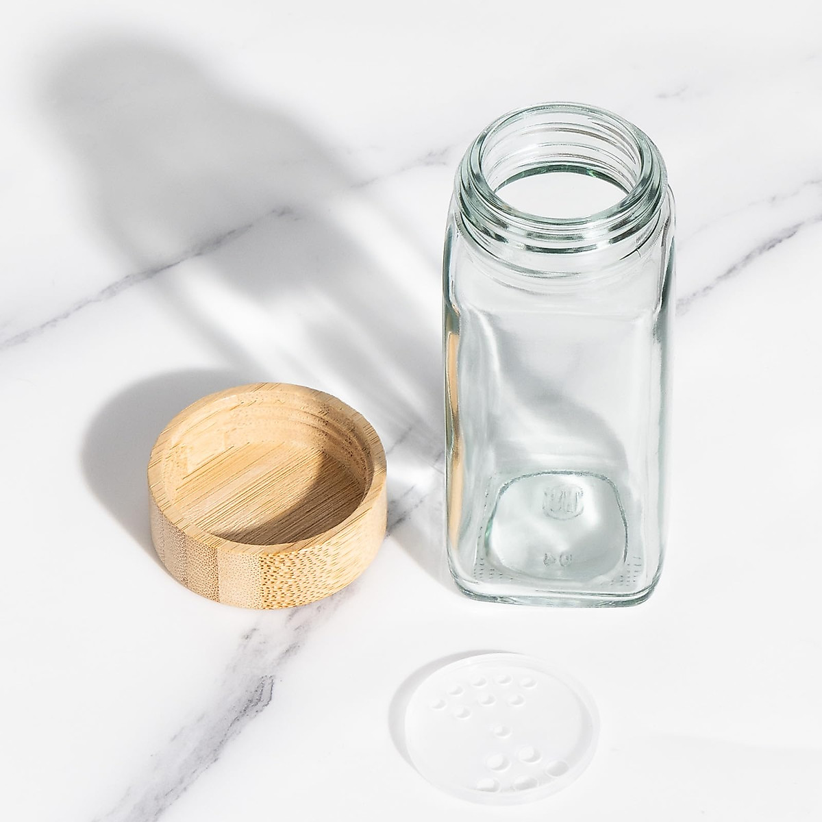 Weselljars 24 Pcs Spice Jars with Label, Thickened Glass Seasoning Jars with Bamboo Lids, Airtight Sealing Seasoning Bottles with Silicone Funnel for Easy Refilling, Spice Jars with Shaker Lids (24 Pcs Spice Jars)