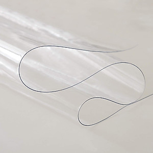 NLMUVW Clear Plastic Tablecloth 100% Waterproof Oil Proof Spill Proof PVC Table Cloth Wipe Clean Table Cover for Kitchen Dining Picnic, 54 x 78 inch