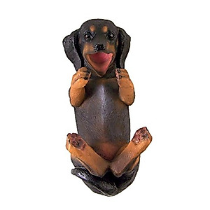 DWK "Weenie Wino Dachshund Decorative Table Top Wine Bottle Holder | Home Bar Decor | Wine Accessories for a Wine Bar | Kitchen Organization | Great Gifts for Her - 11"
