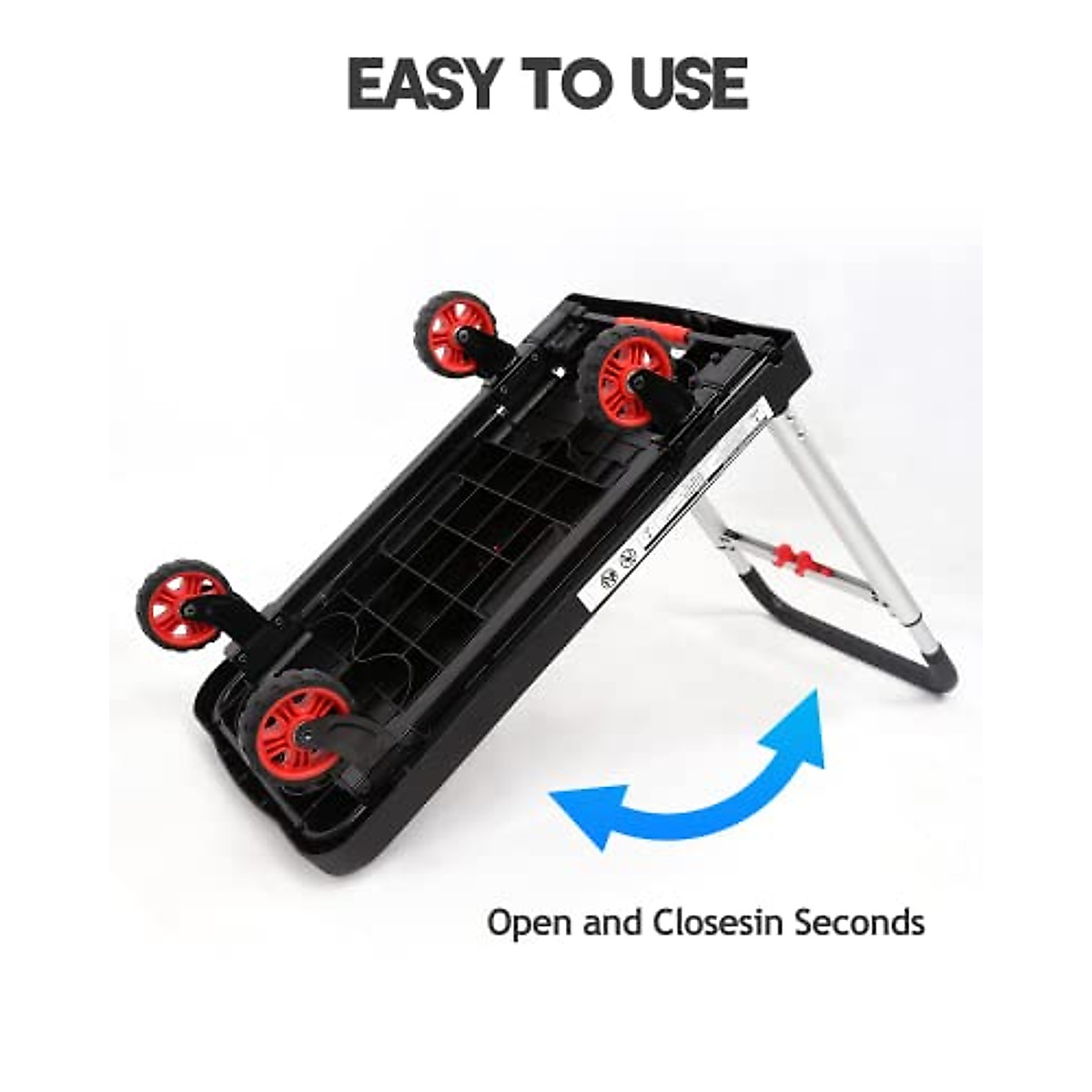 BLUETTI Trolley Cart for AC200P AC200MAX AC300 B300 B230 EB70 EB240 SP200 PV200, Anti-slip Platform Hand Truck Foldable for Easy Storage, Universal Wheels with 330 lbs Weight Capacity