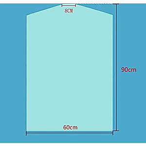 ANCOUS 20Pcs Dry Cleaner Bags Plastic Clear Can be Hung Transparent Clothing Dust Cover