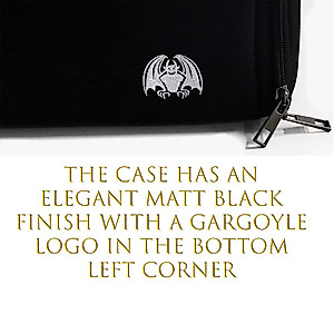 Gargoyle - Miniature Carrying Case - 80 Foam Slots for 28mm Miniature Storage Case - DnD Miniature Storage with Carry Handle - Miniature Case with Large Pick and Pluck Layer -Miniatures Carrying Case