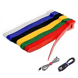 APS 60PCS Fastening Cable Ties Reusable,6Inch Premium Adjustable Cord Ties ，Cable Management for Organizing Home Office and Data Centers
