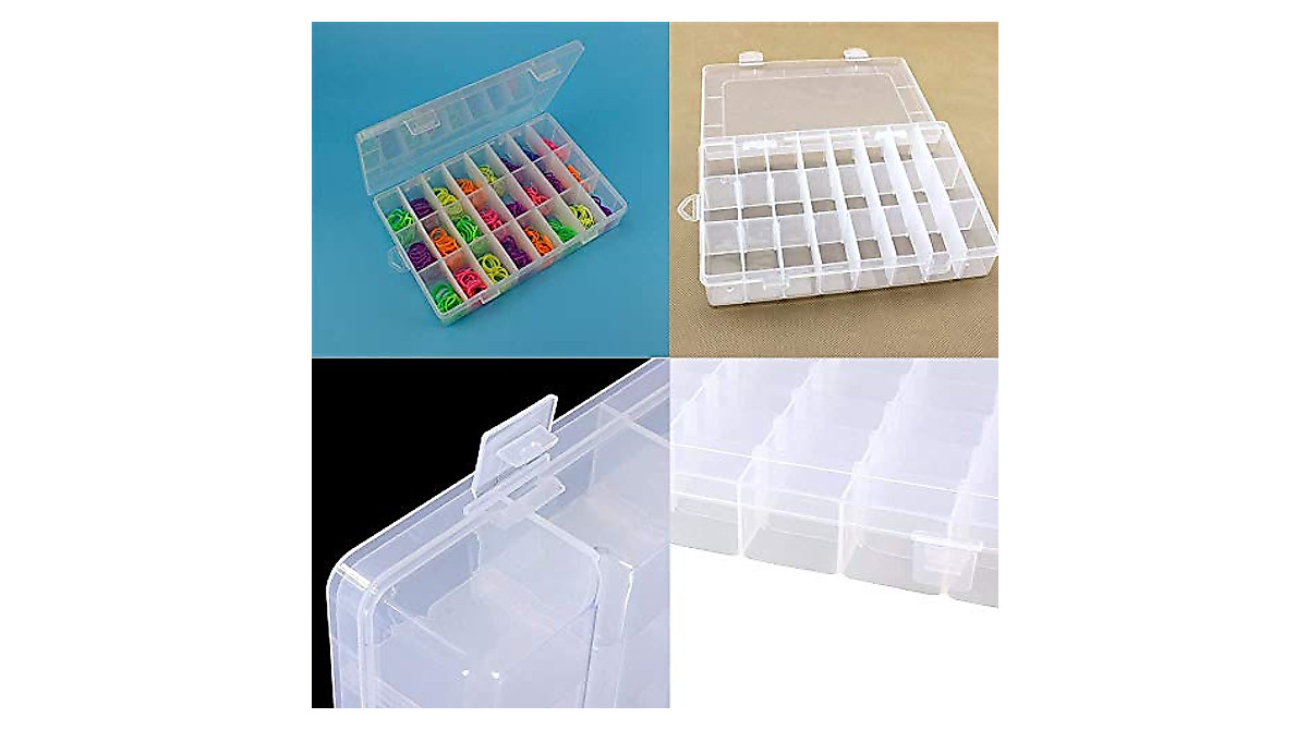 Jewelry Organizer - 20-Grid Storage Box with Removable Dividers