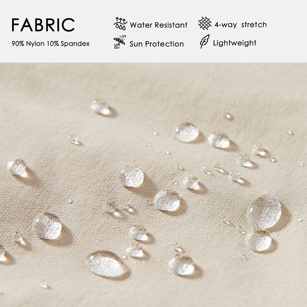 Willit Women's 4.5" Golf Shorts Hiking Athletic Shorts with Pockets Quick Dry Water Resistant Khaki Size 6