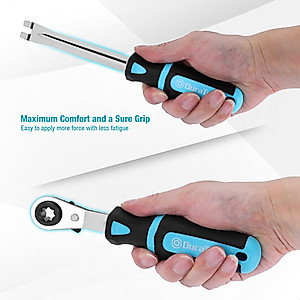 DURATECH Automatic Slack Adjuster Release Tool and 5/16" Ratcheting Wrench, Slack Adjuster Tools for Big Truck, Brake Adjustment Tool for Semi Truck, Mechanic Brake Tools for Air Brake System