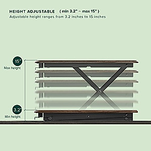ZINUS Molly 28 Inch Standing Desk with Adjustable Height / Desktop Workstation / Desk Converter / No Assembly, Espresso