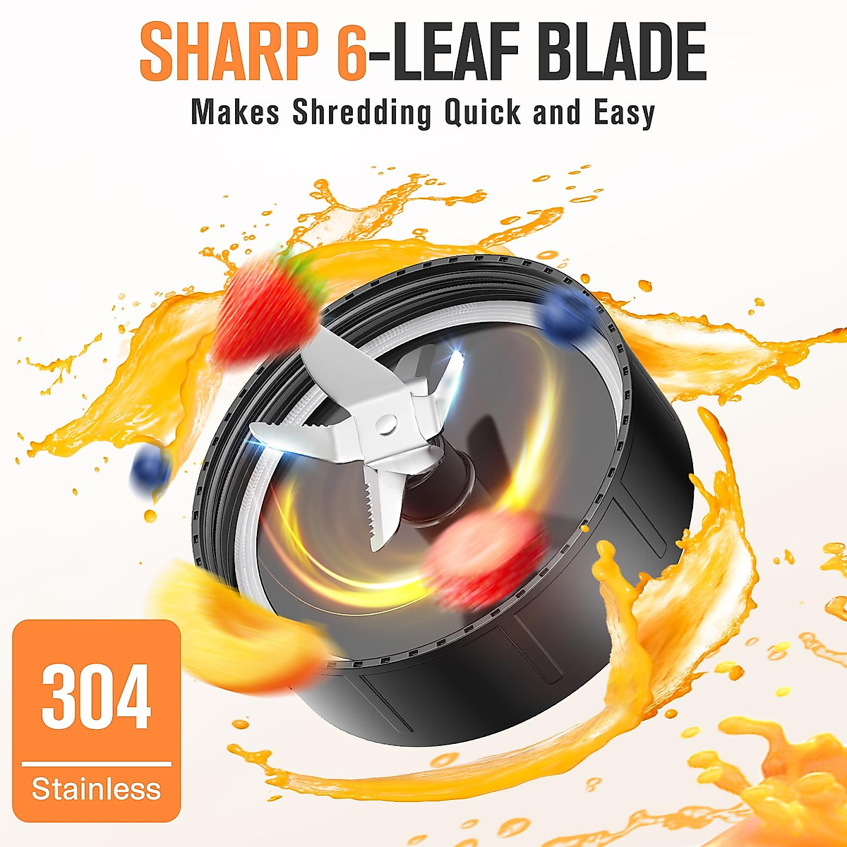 VEWIOR Smoothie Blender, Max 1500W Personal Blender Shakes and Smoothies 32 oz & 24 oz To-Go Cups, Countertop Portable Blenders Kitchen Ideal Frozen Juices Blender, Baby Food, Smoothies, Sauces