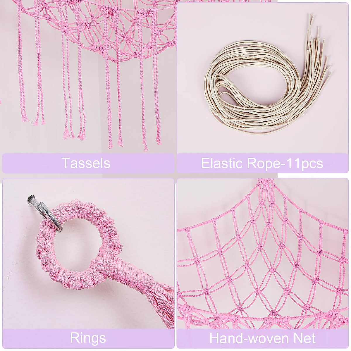 FIOBEE Stuffed Animals Net or Hammock Toy Storage Organizer Large Stuffed Animals Storage Holder Kids Room Decor for Nursery Play Room Bedroom