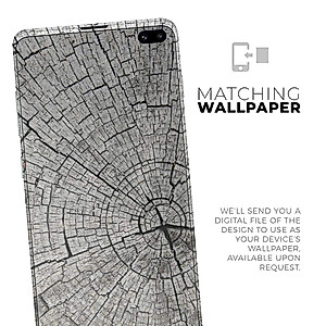 DesignSkinz Aged Cracked Tree Stump Core Protective Vinyl Decal Wrap Skin Cover Compatible with The Samsung Galaxy S20 (Screen Trim & Back Glass Skin)