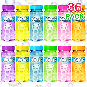 36 Pcs Bubble Bottles with Wand,Bubbles Party Favors for Kids,Summer Toys, Blow Bubbles Solution Novelty Toy, Party Favors, Birthday Party Supplies, Outdoor & Indoor Activity,4oz,6 Colors