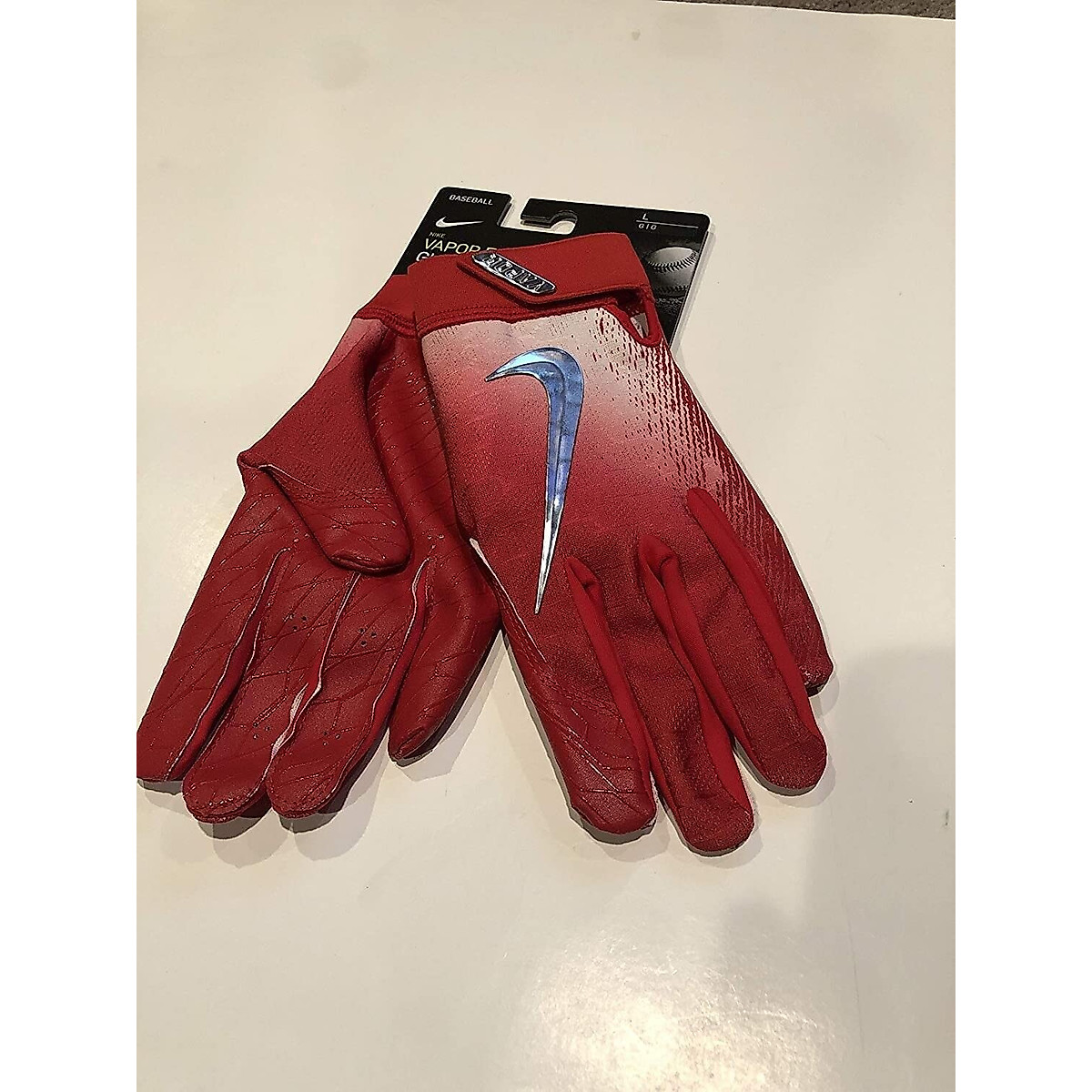 Nike Men's Vapor Elite Batting Glove Red/White Size Medium