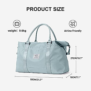 Sport Travel Duffle Bag Large Gym Tote Bag for Women, Weekender Bag Carry on Bag for Airplane, Ladies Beach Bag Overnight Bag Waterproof Bag Luggage Bag with Wet Bag