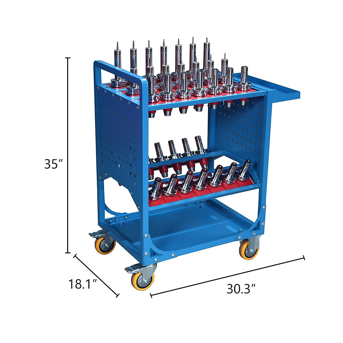 Generic Tool Cart 40 Taper Tool Holder CNC Tool Cart CAT40 tool trolley BT40 Service Carts CNC machine tool service cart (CAT40 35 Capacity), W2612P169677