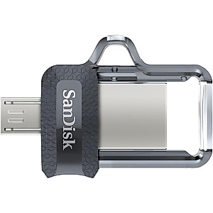 SanDisk 32GB Ultra Dual USB 3.0 and Micro USB Flash Drive, Up to 150MB/s Read Speed