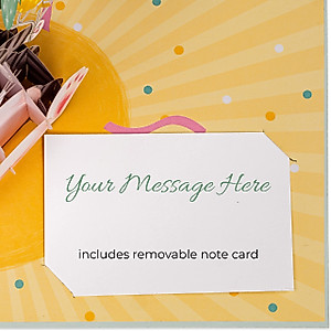 Paper Love 3D Pop Up Birthday Card, Birthday Cat, For Adults and Kids - 5" x 7" Cover - Includes Envelope and Note Tag