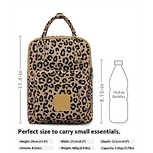 HotStyle BESTIE+ Fashion Mini Backpack for Girls & Kids, Small Diaper Bag Backpack, Cute for Travel, Hiking & Day Trip, Cheetah, Brown