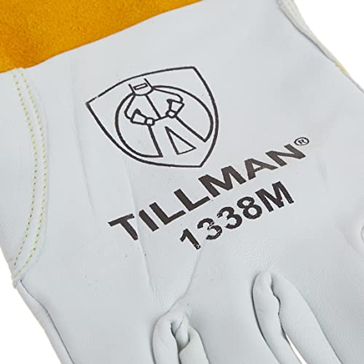 1338M Goatskin Tig Glove4 Cuff-Cd Medium by Tillman (1338 - MEDIUM), White