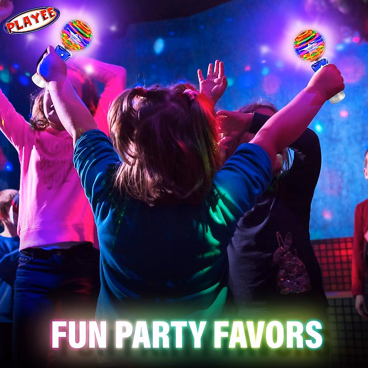 Light Up Magic Ball Toy Wand for Kids - Sensory Lights Spin Toy- Rotating Flashing LED Spinning Wand for Boys and Girls - Autism Toys for Kids - Thrilling Spinning Light Show - Birthday Party Favor