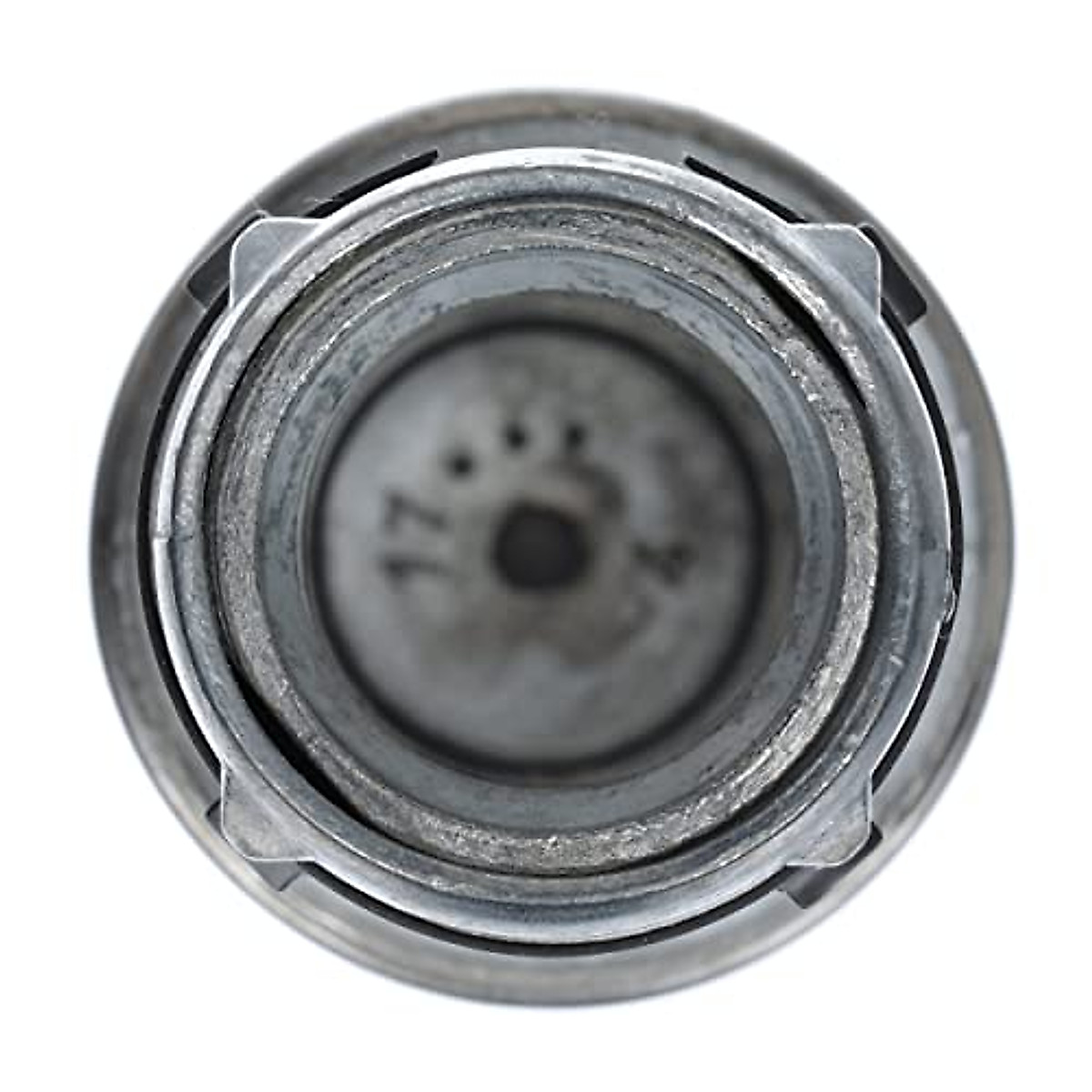 1-5/8" Round Stainless Steel Clad Zinc Die Cast Adjustable Hex Foot Insert with Locking Ring - Industrial Grade