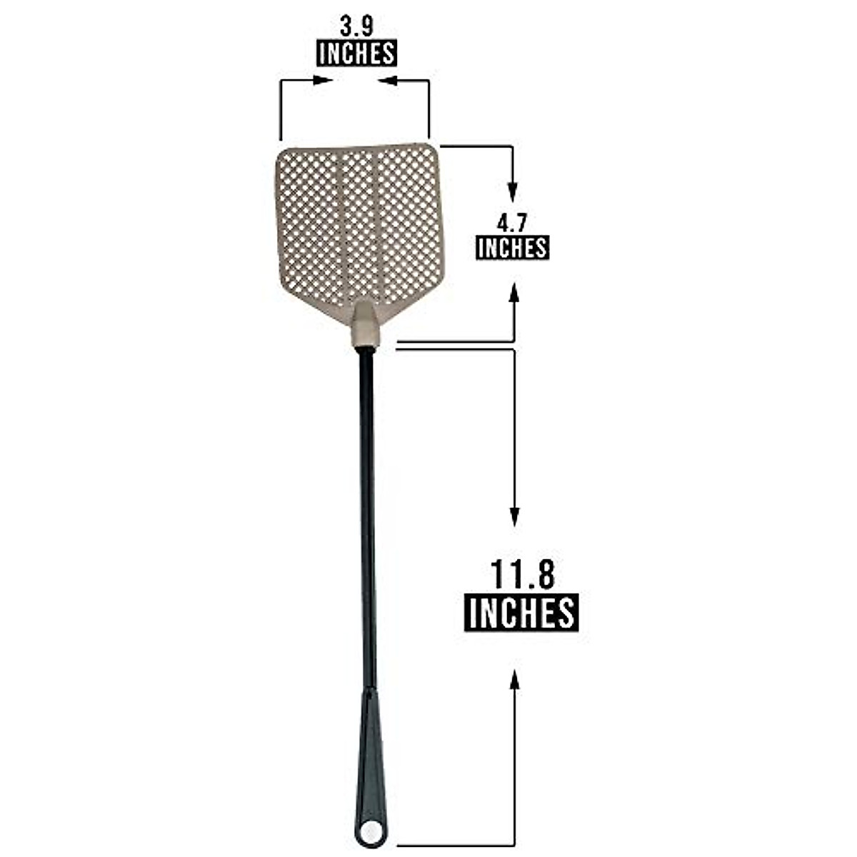 OFXDD Rubber Fly Swatter, Long Fly Swatter Pack Pest Control, Fly Swatter Heavy Duty, Assorted Colors Standard (4 Pack)