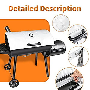 Uniflasy Grill Insulation Blanket for Char Griller 1733, Insulated Grill Cover Heat Blanket Warmer fits Char-Griller Smokin' Champ Charcoal Offset Smoker Grills Accessories Insulating Blanket