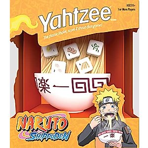 YAHTZEE: Naruto Shippuden | Collectible Ramen Bowl Dice Cup | Classic Family Dice Game Based on Anime Show | Great for Family Game Night | Officially-Licensed Naruto Game & Merchandise