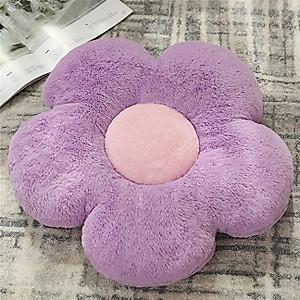 WYIKE Little Daisy Sofa Pillow Cute Flower Bay Window Cushion Sunflower Cushion Office Seat Cushion (Purple)