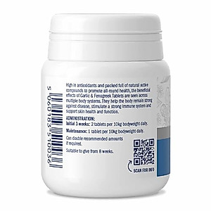 Dorwest Herbs Garlic And Fenugreek Tablets For Dogs And Cats 100 Tablets