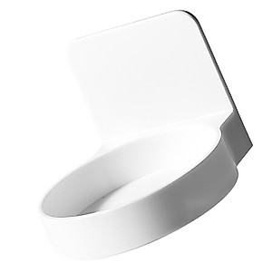 Cyrank Small Round Floating Shelf, Wall Mounted Cup Holder for Bathroom Shower Organizer Caddy Bottle Racks Small Wall Shelf Round Floating Shelves for Wall Decor