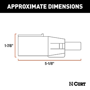 CURT 58271 7-Pin RV Blade Trailer Wiring Towing Vehicle Socket Tester, Black