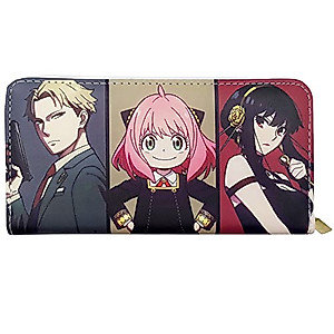 Anime Wallet Anime Merch Anime Purse Anime Cosplay Leather Wallet for Men Women (sfamily wallet)