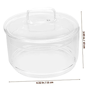 YARNOW Soup Bowl Clear Oatmeal Bowl Glass Steam Bowl Clear Glass Cereal Bowls Mixing Bowls Glass Trifle Bowl Glass Trifle Bowl Glass with Lid Clear Bowls Glass Salad Bowls Glass Bowl Mini