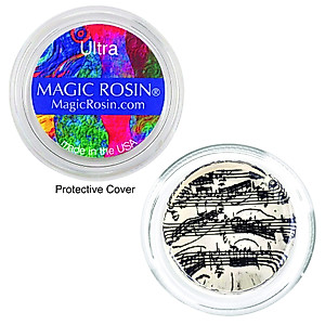 Magic Rosin Ultra Bach Manuscript - Professional Grade Instrument Rosins for Cello and Bass - Excellent Grip - Delivers a Clear Complex Tone - Transparent Low Dust Pine Bow Rosin - USA Made