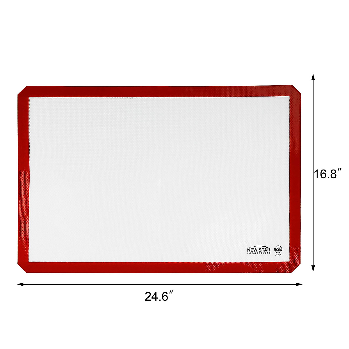 New Star Foodservice 36596 Commercial Grade Silicone Baking Mat Non-Stick Pan Liner, 17 x 25 inch (Full Size)
