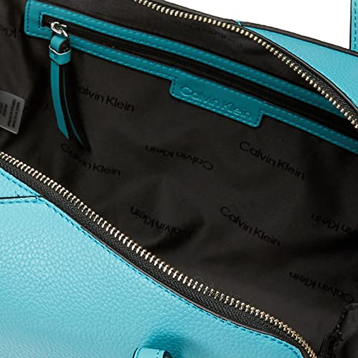 Calvin Klein Brenda Top Zip Satchel, Turquoise